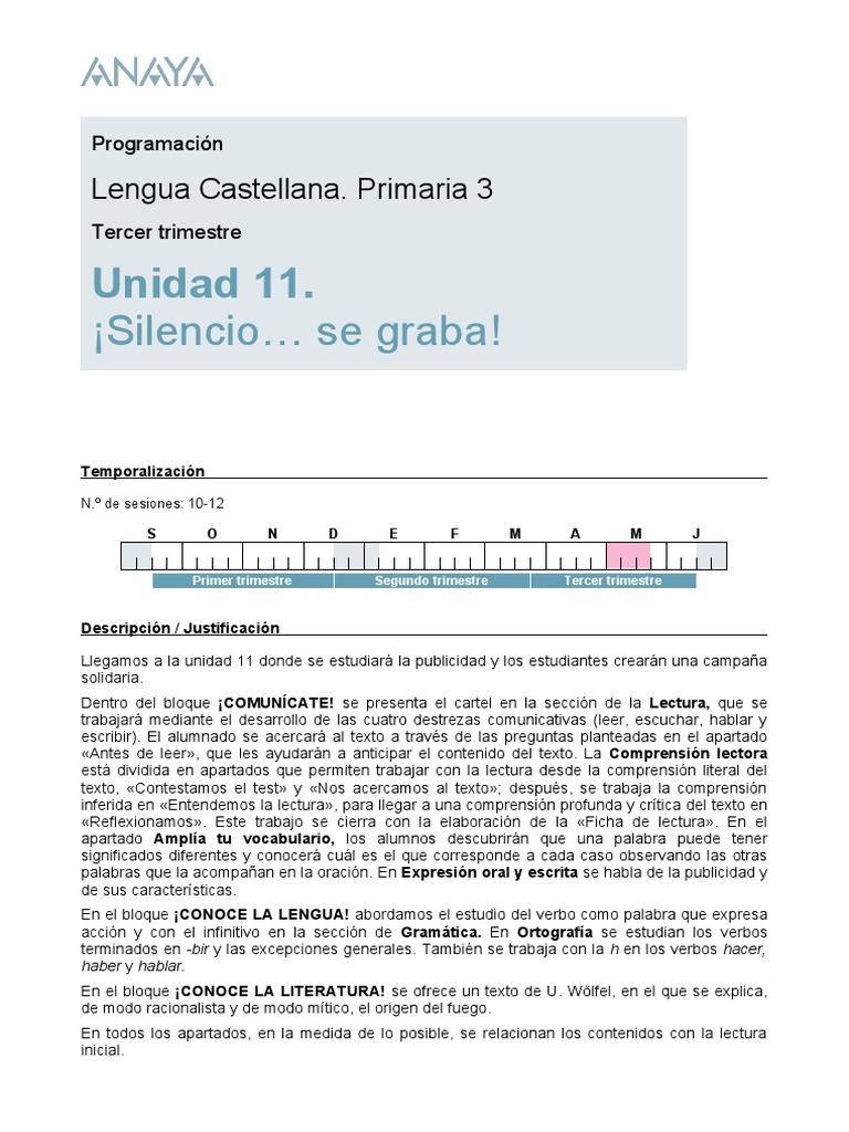 LenguaCas3p Ext U11 | PDF | Comunicación | Comprensión lectora
