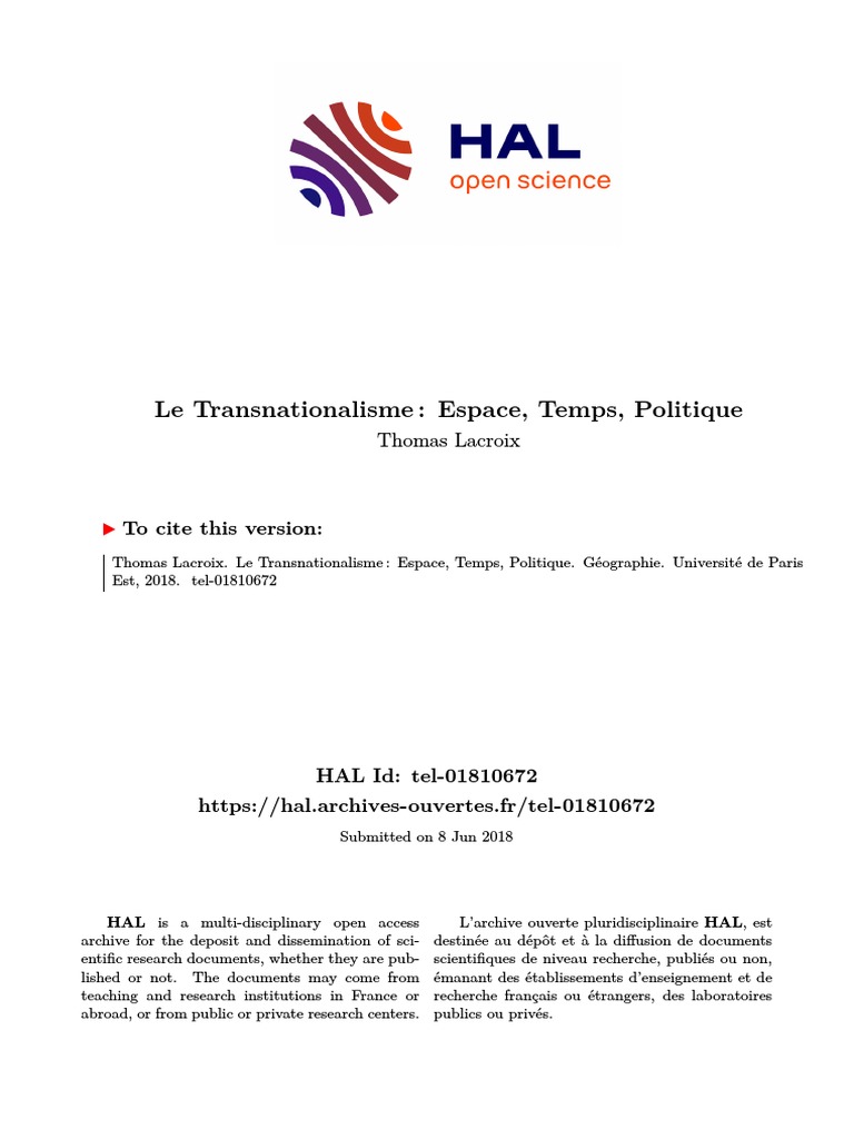 Thomas Lacroix HDR Vol. 1 | Descargar gratis PDF | Migration humaine ...