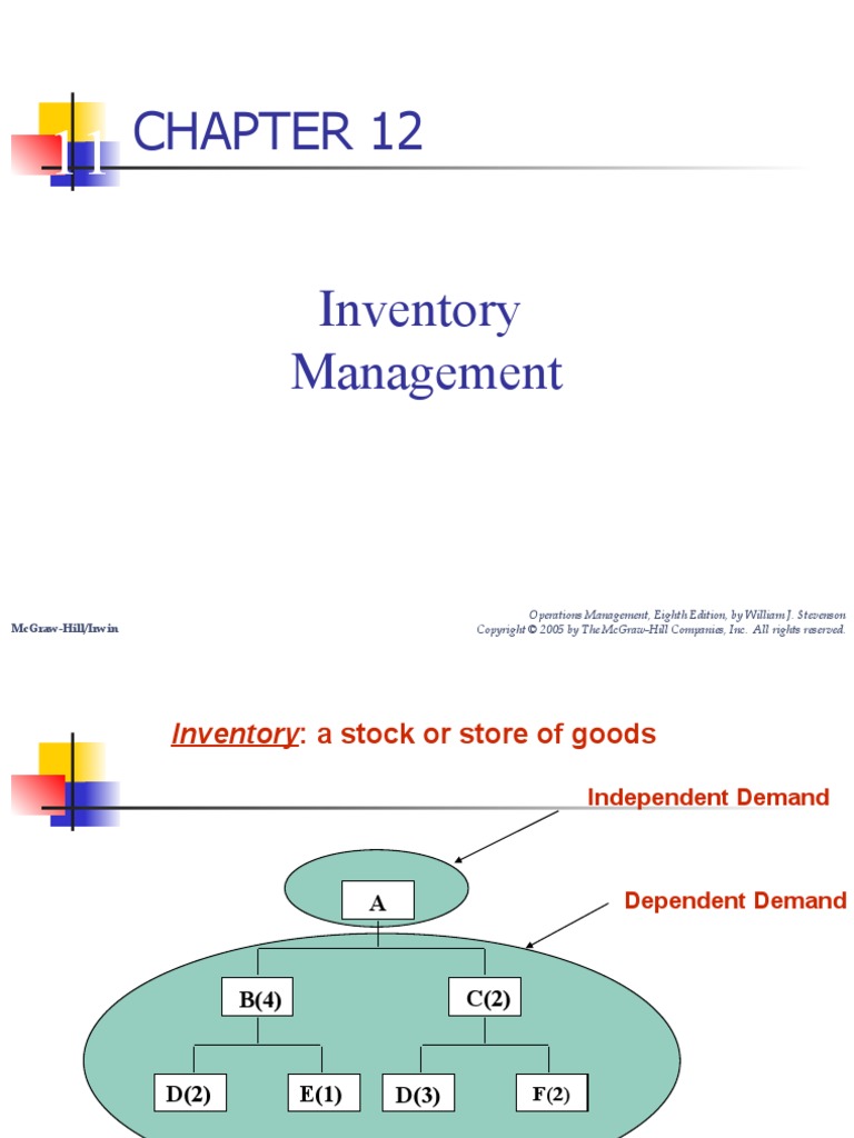 Chapter 12 11 Inventory Management Mcgraw Hillirwin Operations ...