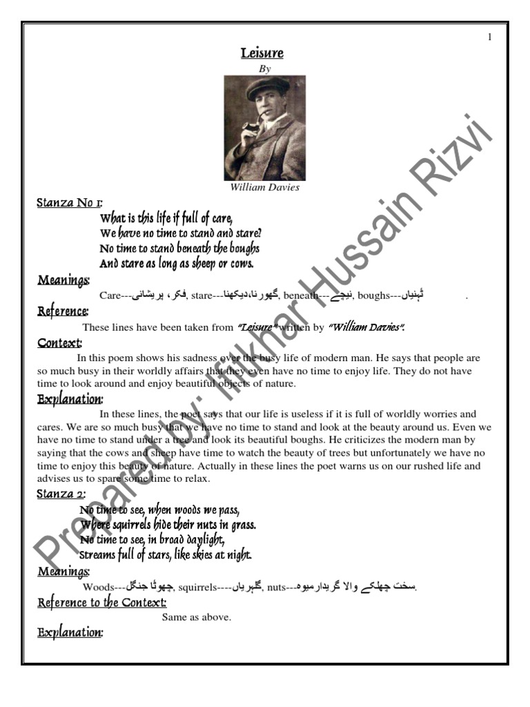 English Poetry Analysis for BA Part 1 | PDF | Classics