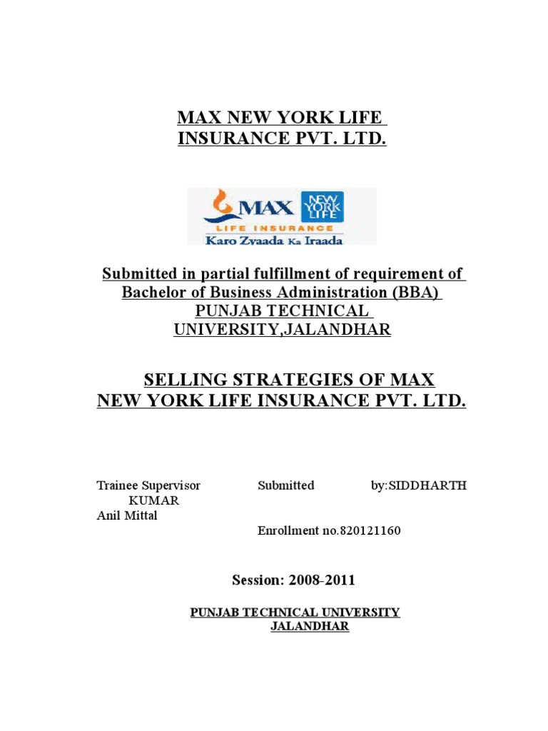 Max New York Life Insurance | PDF | Insurance | Life Insurance