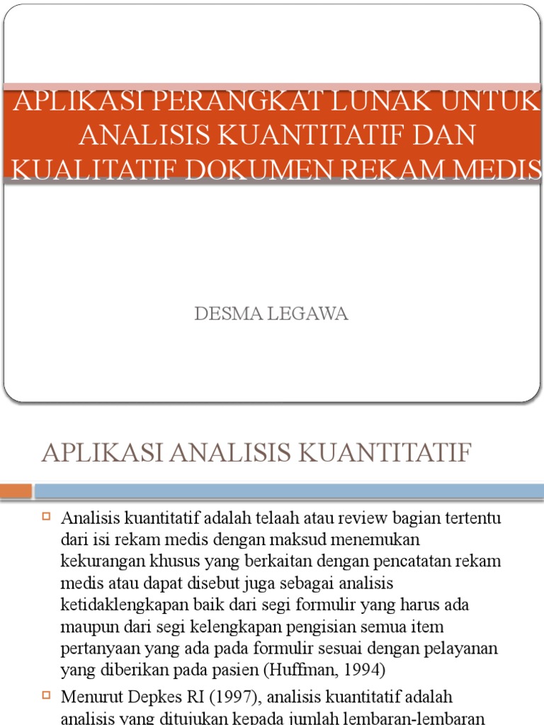 TM 7 Aplikasi Perangkat Lunak Untuk Analisis Kualitatif Dan Kuantitatif | PDF | Kesehatan Holistik
