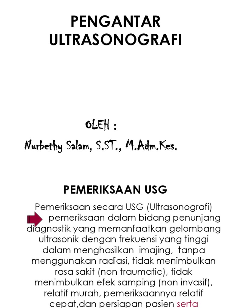 1 Pengantar Usg Dan Komponen Pesawat Usg-1 | PDF