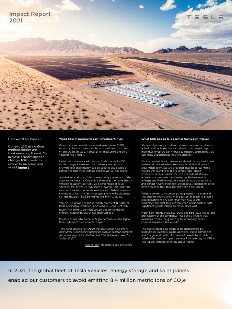 2021 Tesla Impact Report | PDF | Corporate Governance | Privacy