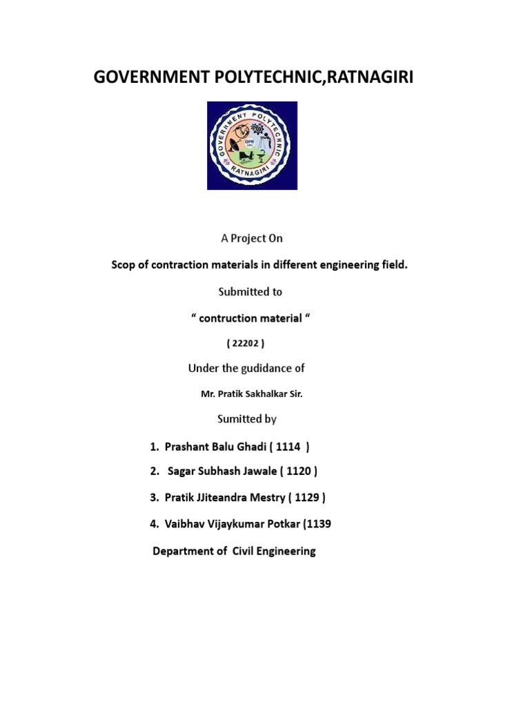 Government Polytechnic, Ratnagiri: A Project On | Download Free PDF ...