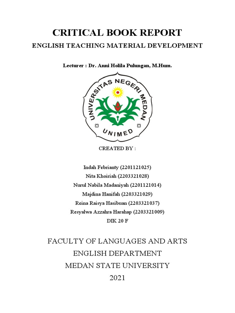 Critical Book Report: English Teaching Material Development | PDF | Curriculum | Learning
