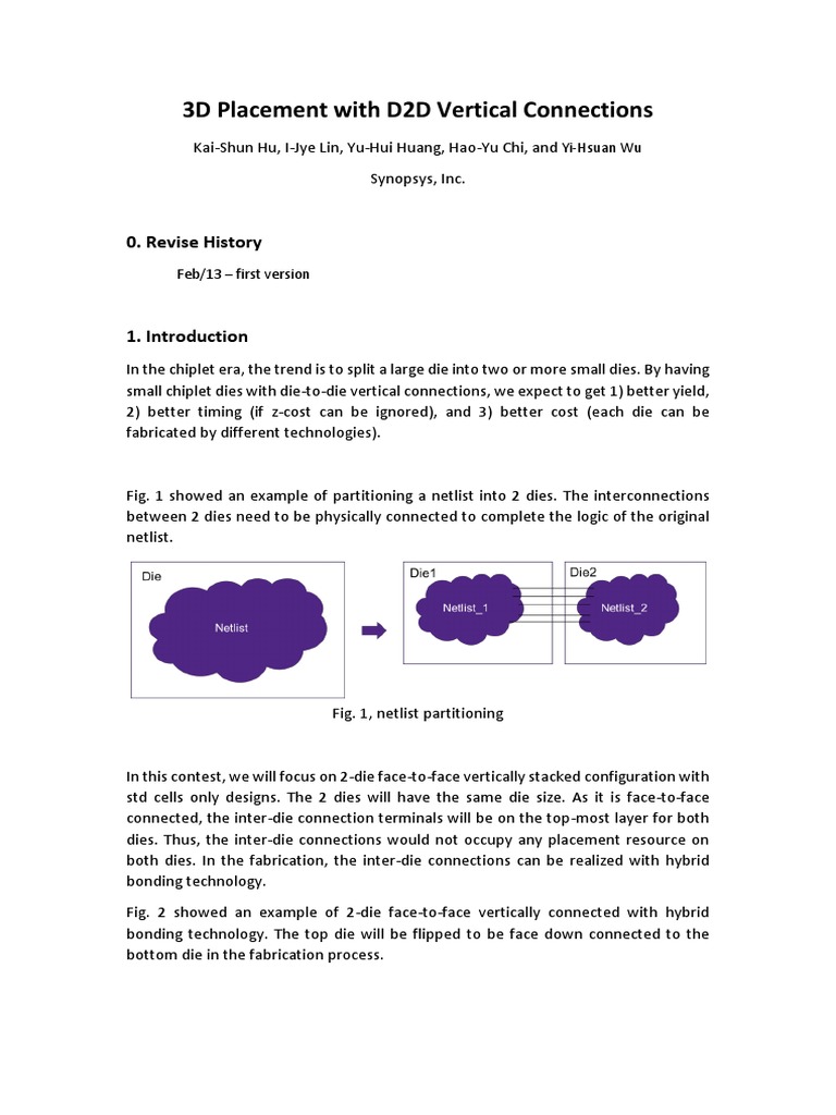 3D Placement With D2D Vertical Connections | PDF | Electronics | Computer Engineering