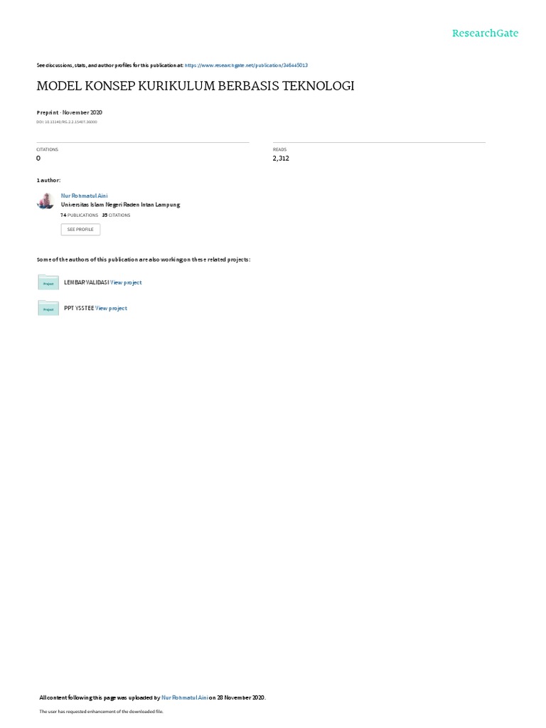 Model Kurikulum Teknologi | PDF