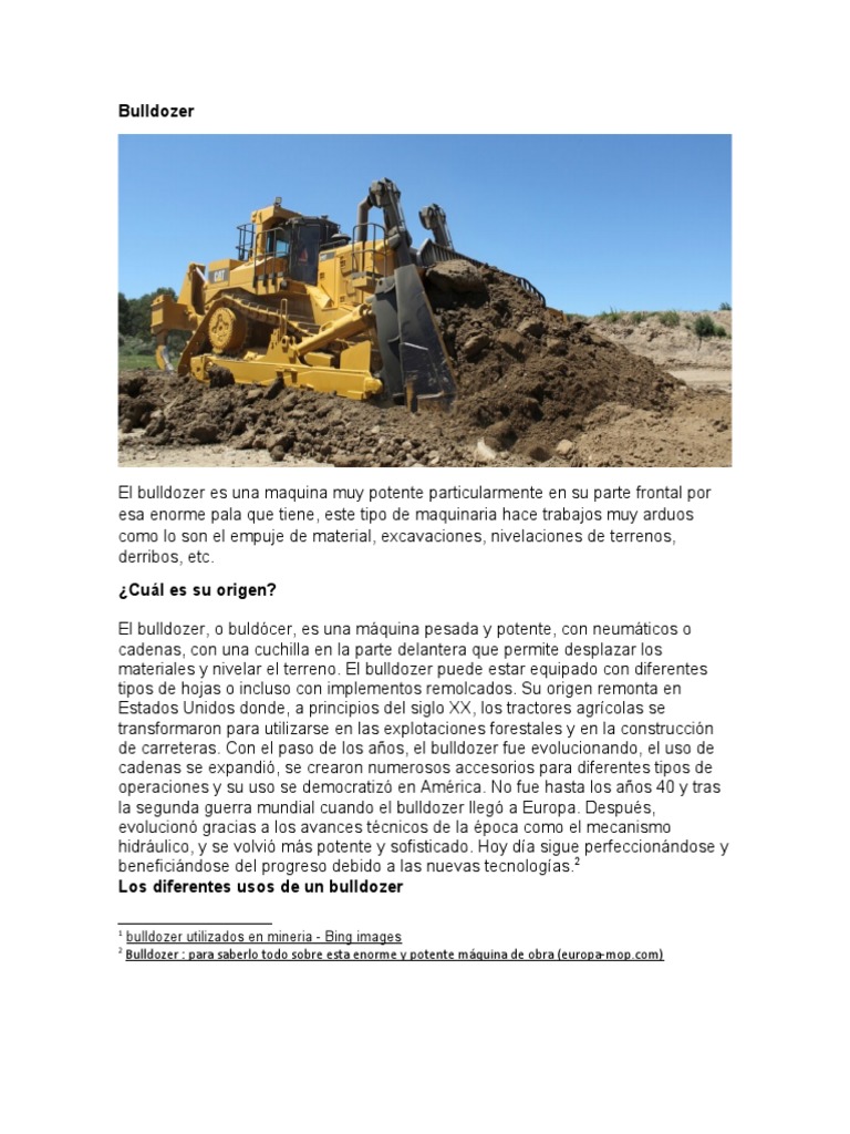 Bulldozer | PDF | Neumático | Deforestación