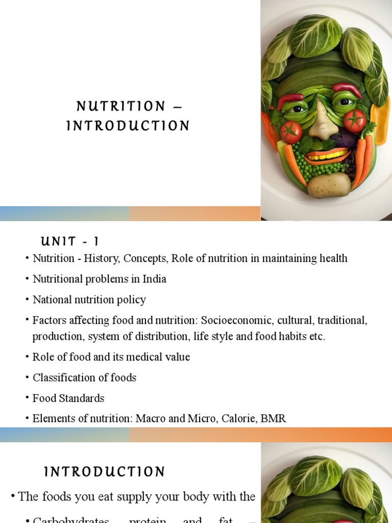 Nutrition Unit I 2021 | PDF | Malnutrition | Human Nutrition