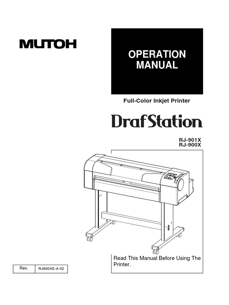 Mutoh RJ 900X Dye Sub Operations Manual | PDF | Ac Power Plugs And ...