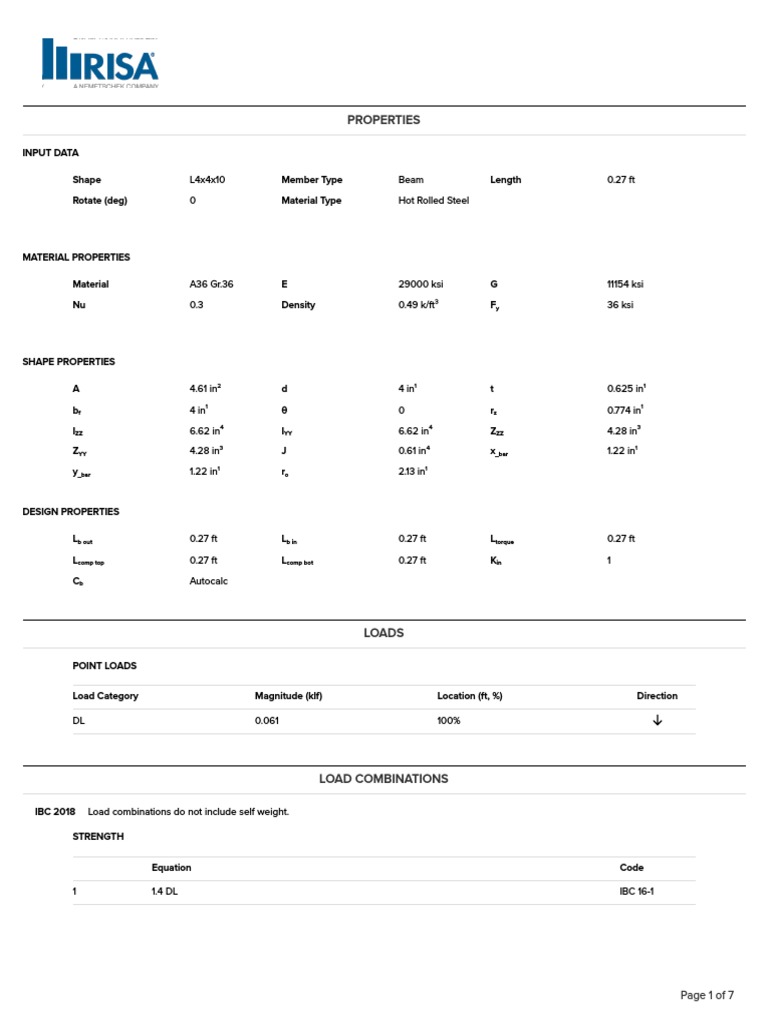 Bracket Member SS4 | Download Free PDF | Buckling | Bending