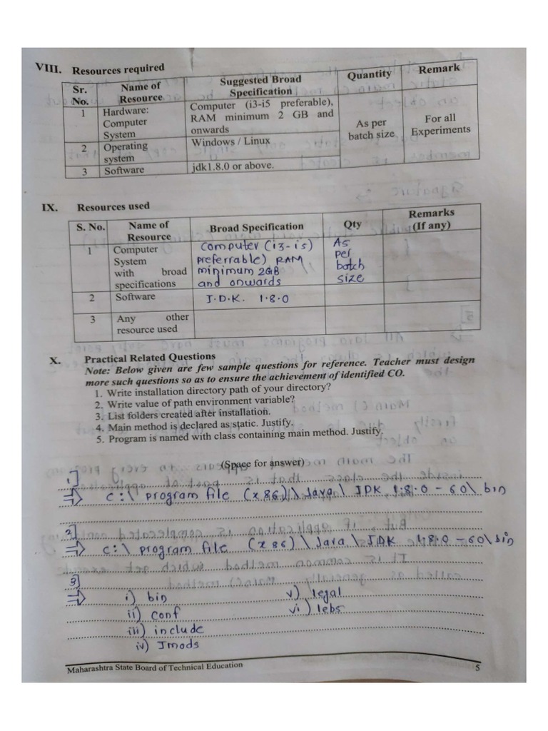 Java Programming Lab Manual With Answers | PDF
