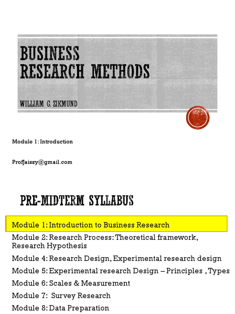 BRM - Module 1 - IBS Sent | PDF | Hypothesis | Information