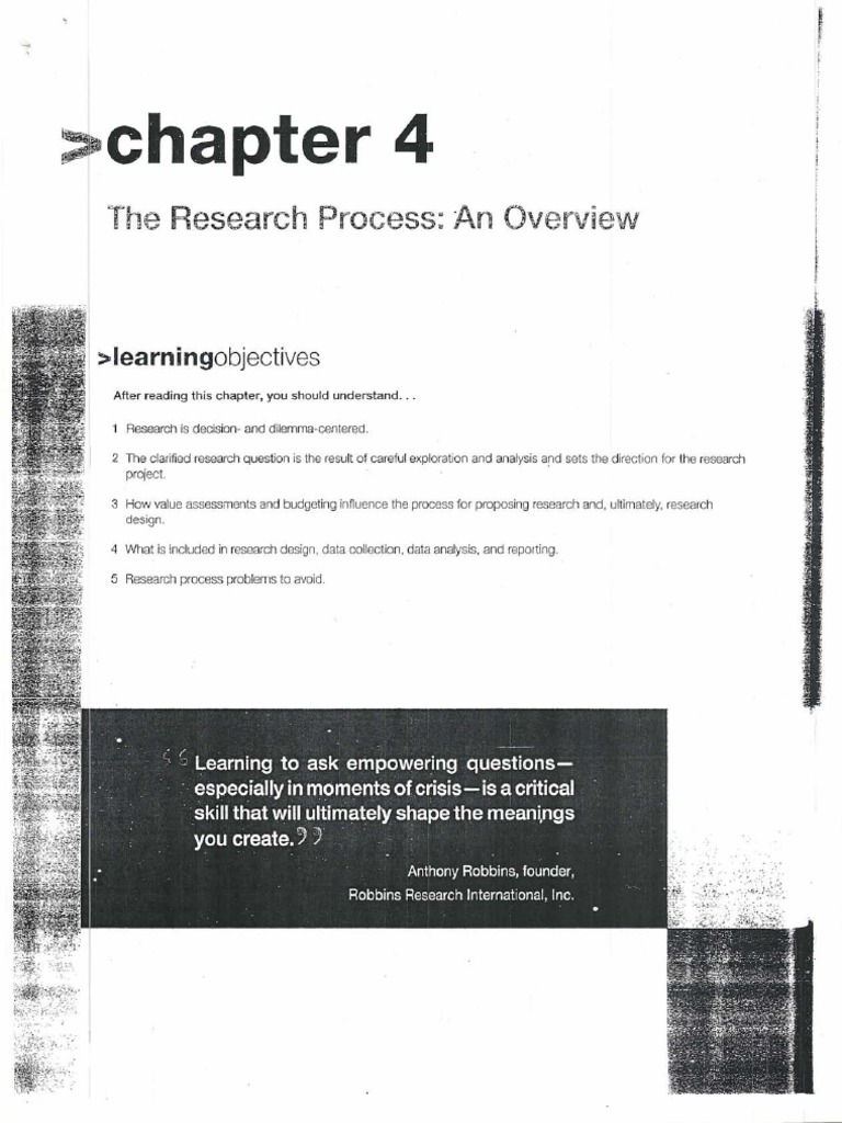 Chap 04 The Research Process An Overview | PDF