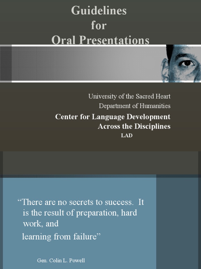 Oral Presentation Guidelines and Tips | PDF | Persuasion | Cognition