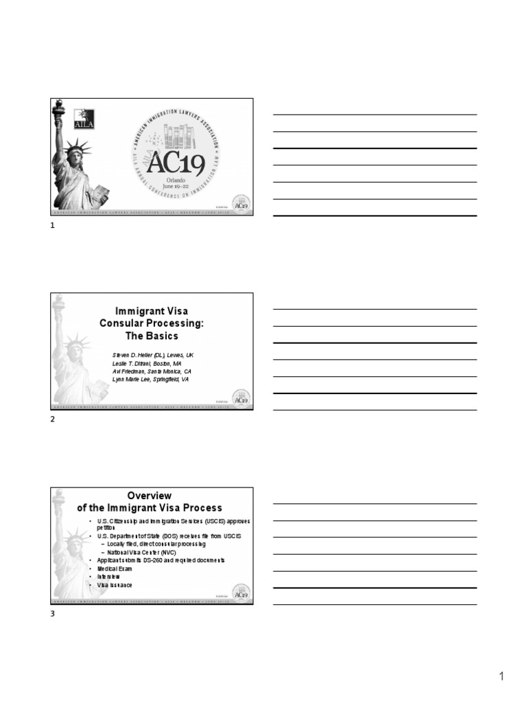 Immigrant Visa Consular Processing The Basics | PDF