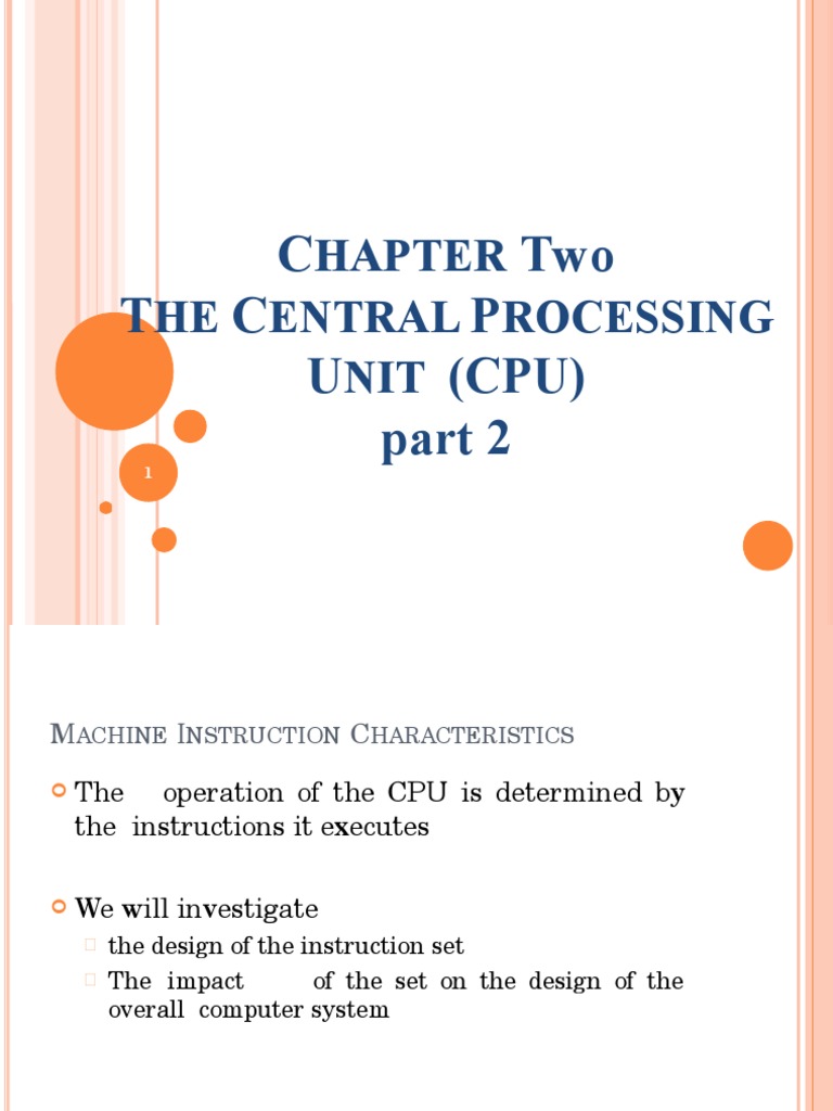 2021 Chapter 2 CPU Lecture 2 Stud | PDF | Central Processing Unit ...