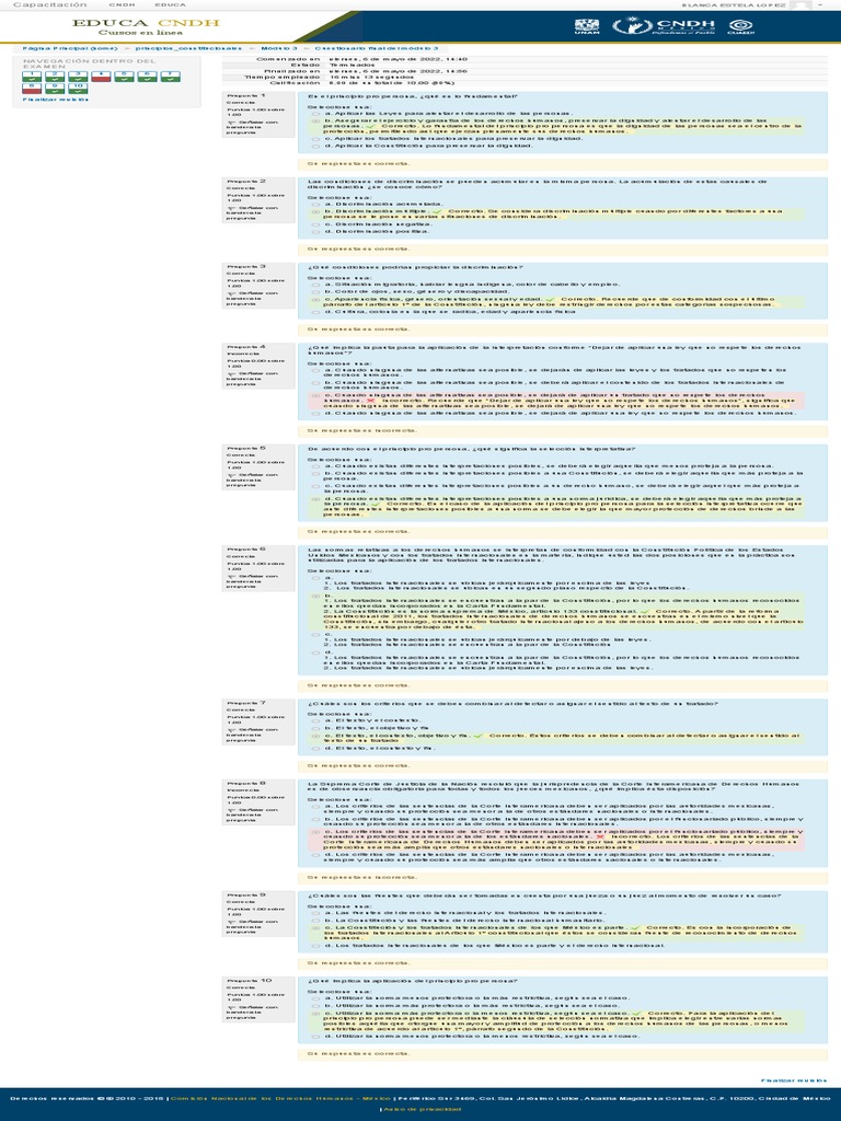 Cuestionario Final Del Módulo 3 | PDF | Constitución | Derechos humanos