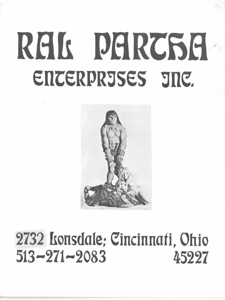 Ral Partha Miniatures Catalog 1978 | PDF