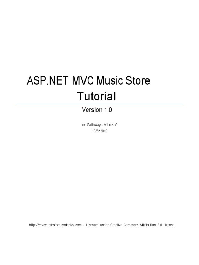 MVC Music Store - Tutorial - V1.0 | PDF | Language Integrated Query | Entity Framework