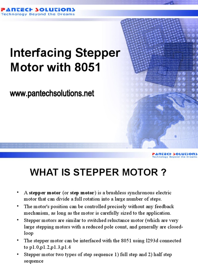Interfacing Stepper Motor With 8051 | PDF | Electric Motor | Mechanical Engineering