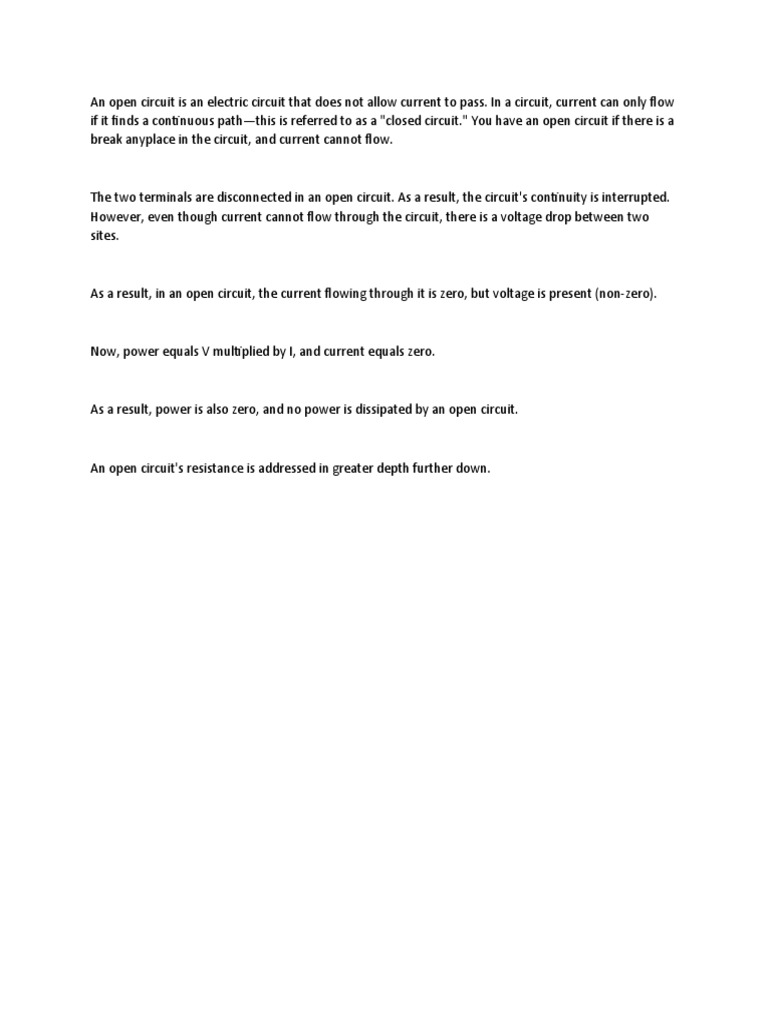 Open Circuit | PDF