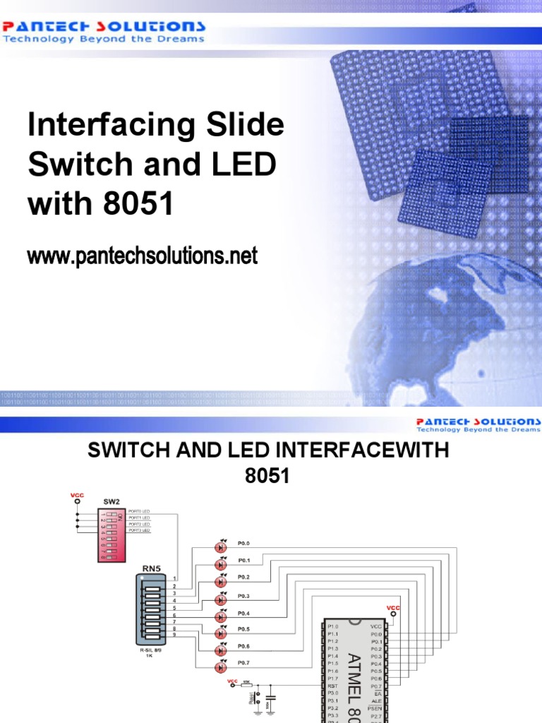 Interfacing Switch and Led With 8051 | PDF | Computers