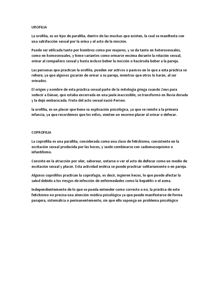 UROFILIA y COPROFILIA | PDF