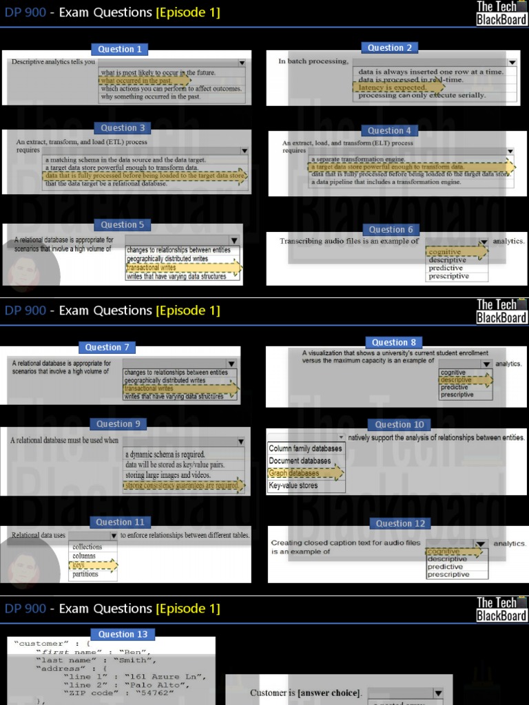 DP-900 Exam Questions Compilation | PDF | Microsoft Sql Server | Databases