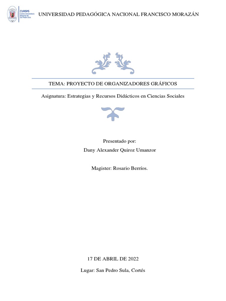 Dany Alexander Quiroz Umanzor. Proyecto de Organizadores Graficos | PDF | Inflación