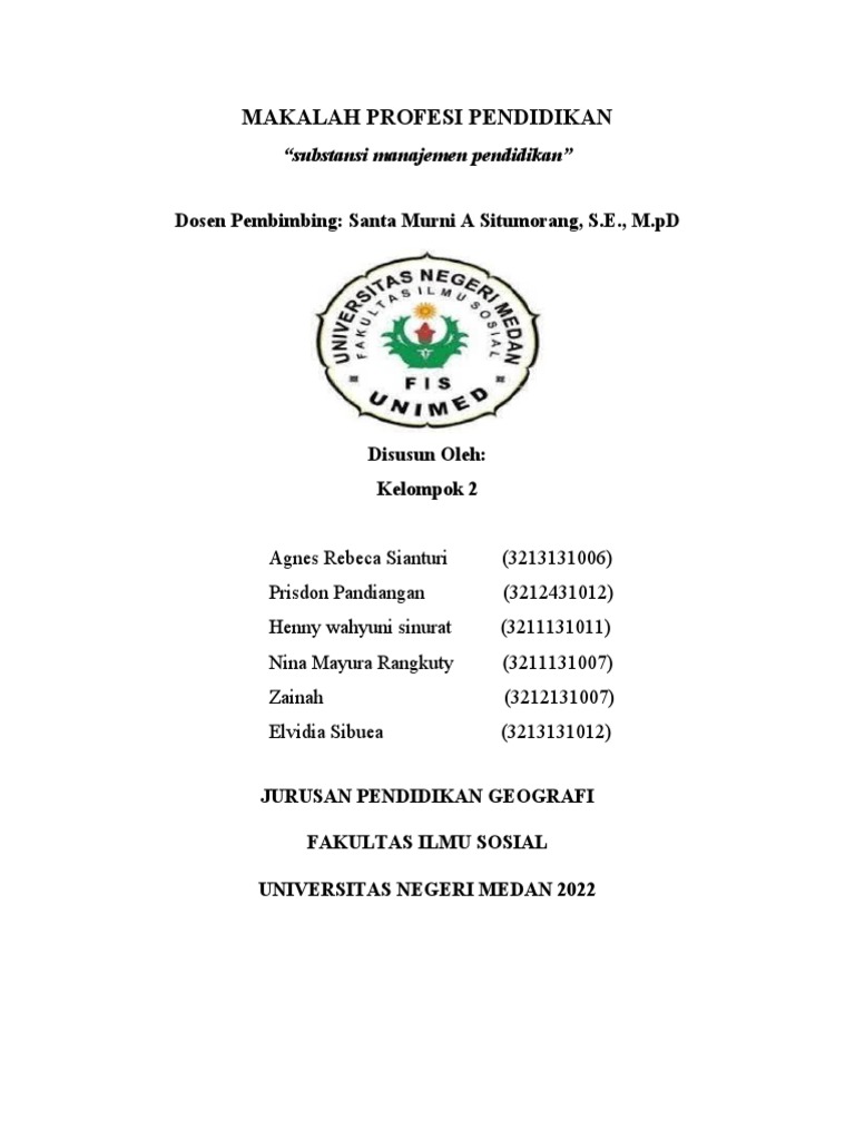 KEL 2 PROFESI PENDIDIKAN - Substansi Manajemen Pendidikan | PDF