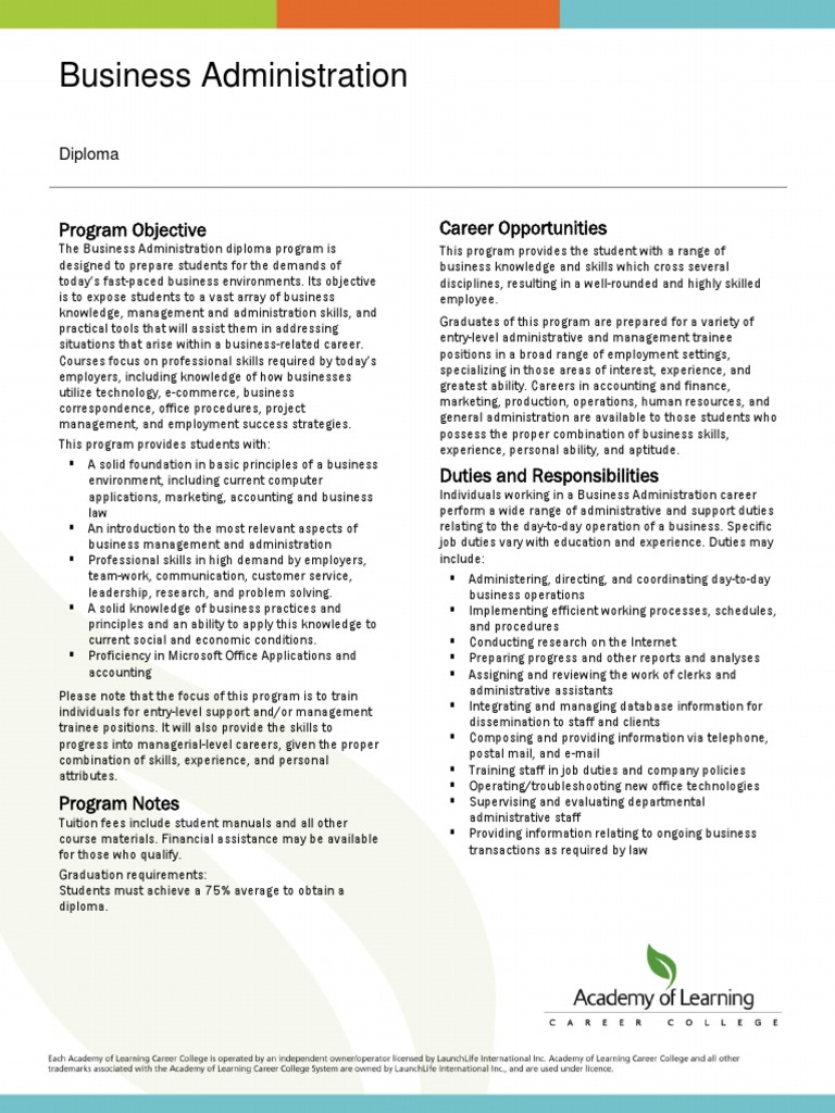 Business Administration Outline (2018) 3 | PDF | Business | Accounting