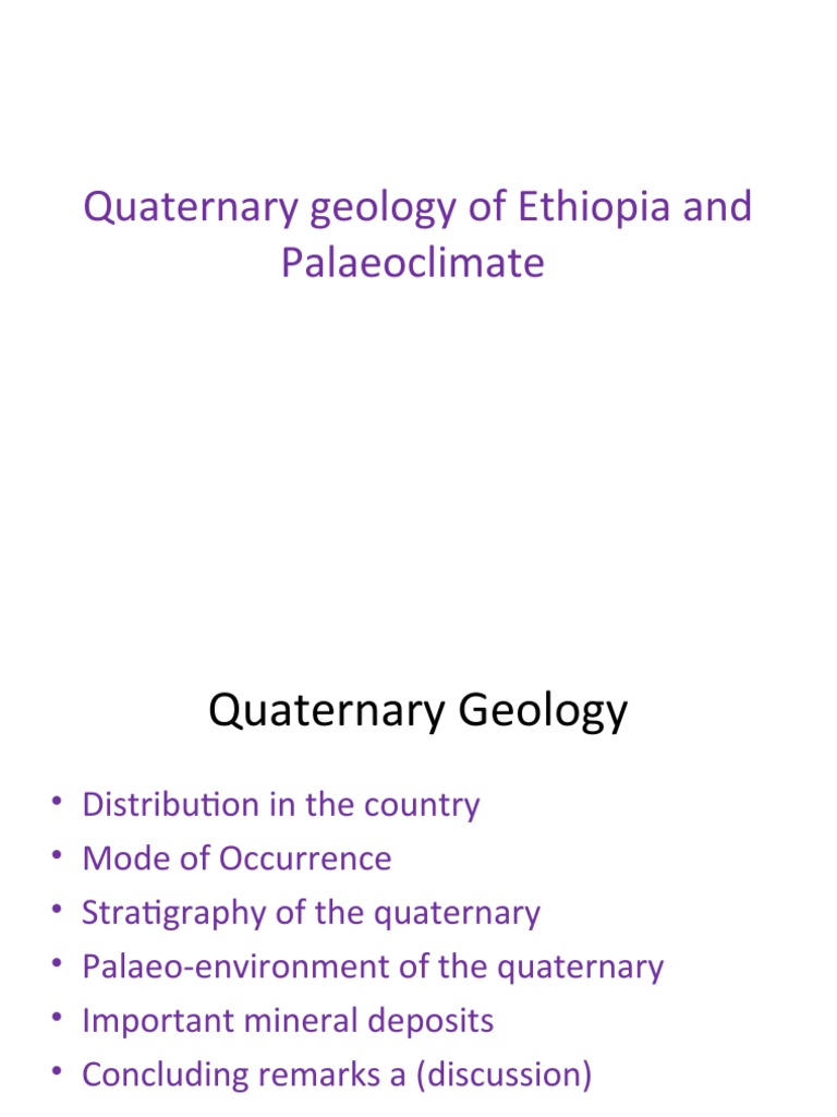 Quaternary Sedimentary Rocks of Ethiopia | PDF
