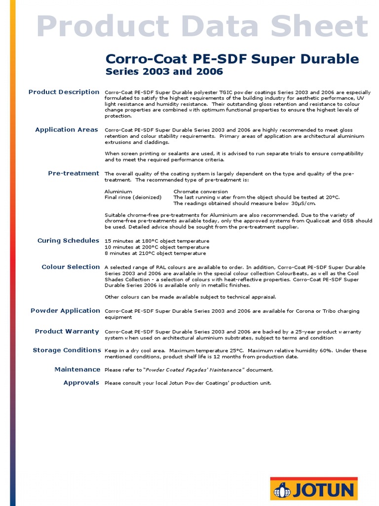 Corro-Coat PE-SDF Series 2003 and 2006 | PDF