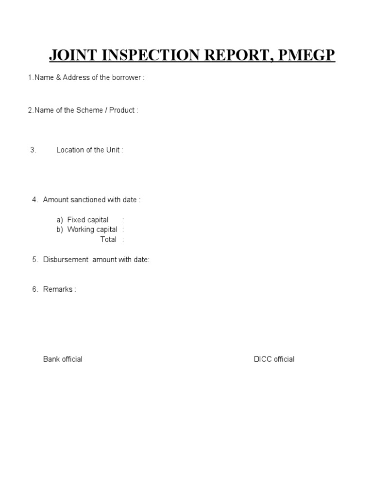 Joint Inspection Report | PDF