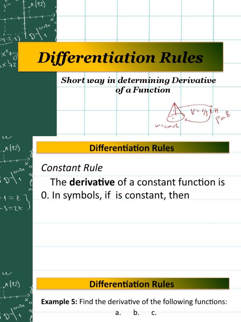 2 Differentiation Rules | PDF | Derivative | Function (Mathematics)