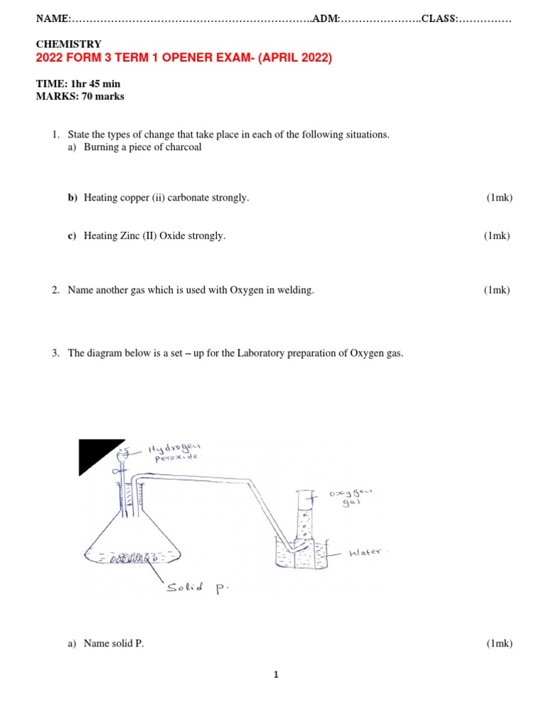 F3 Chem Et3 QN | PDF | Chemistry | Applied And Interdisciplinary Physics