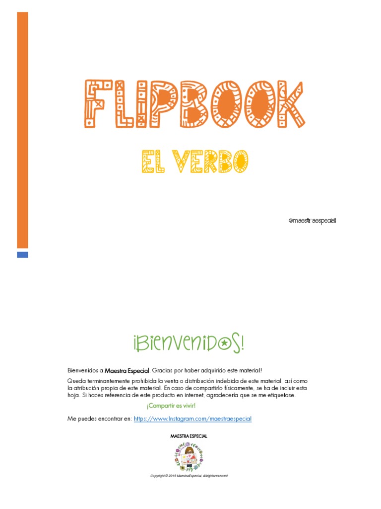 Flipbook El Verbo | PDF | Conjugación gramatical | Verbo