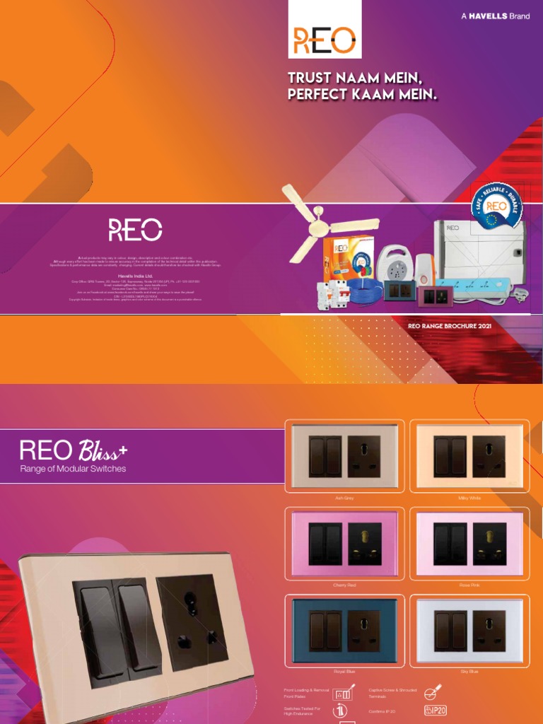 REO Range Catalogue | PDF | Electrical Connector | Switch