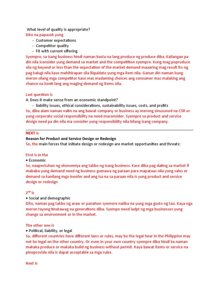 What Level of Quality Is Appropriate | PDF | Corporate Social ...