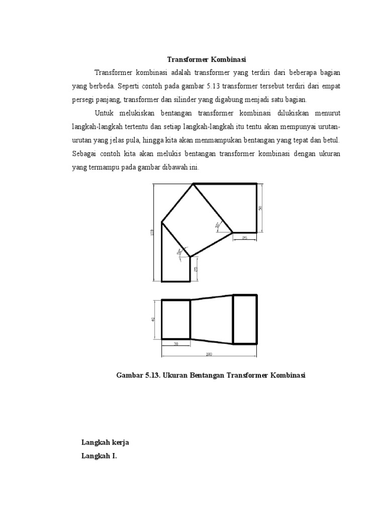 Bentangan Gambar Transformer Kombinasi | PDF