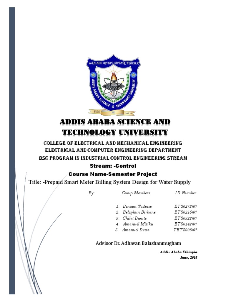 Smart Water Meter Report | PDF | Rechargeable Battery | Flow Measurement