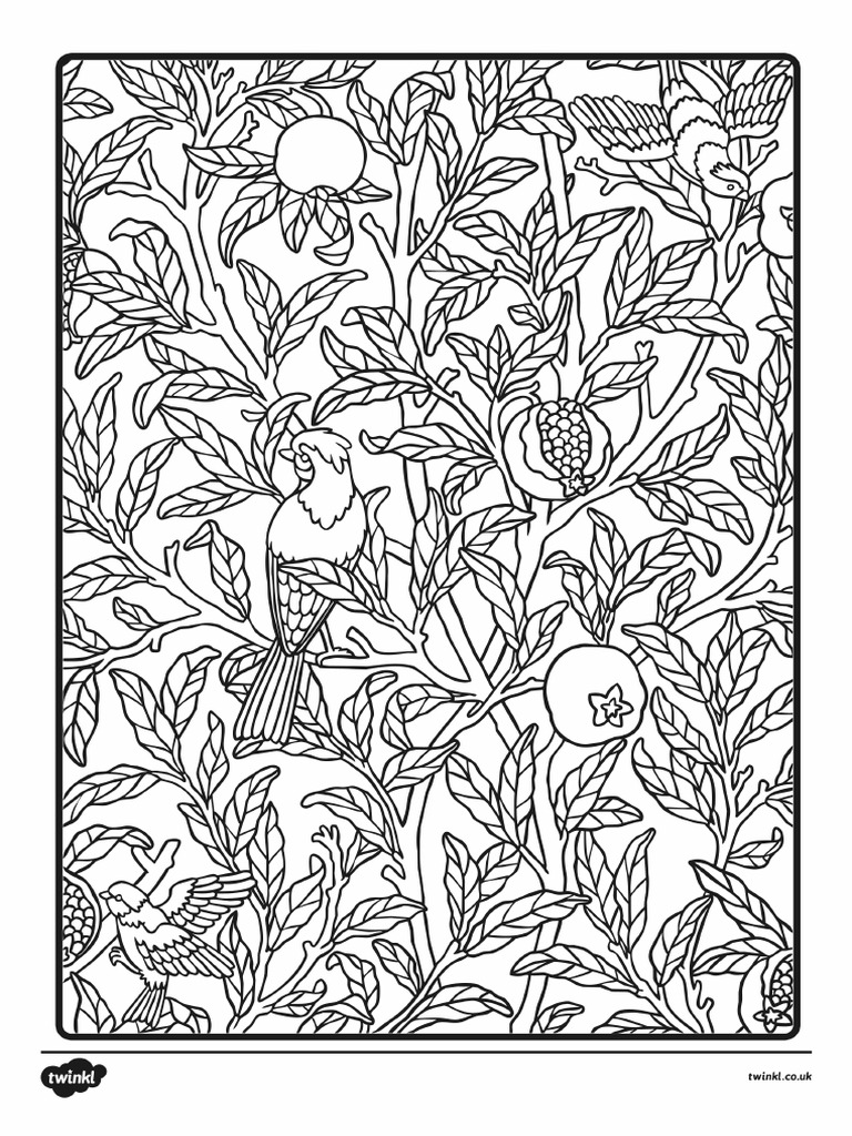 Mindfulness Colouring William Morris Themed Sheets | PDF