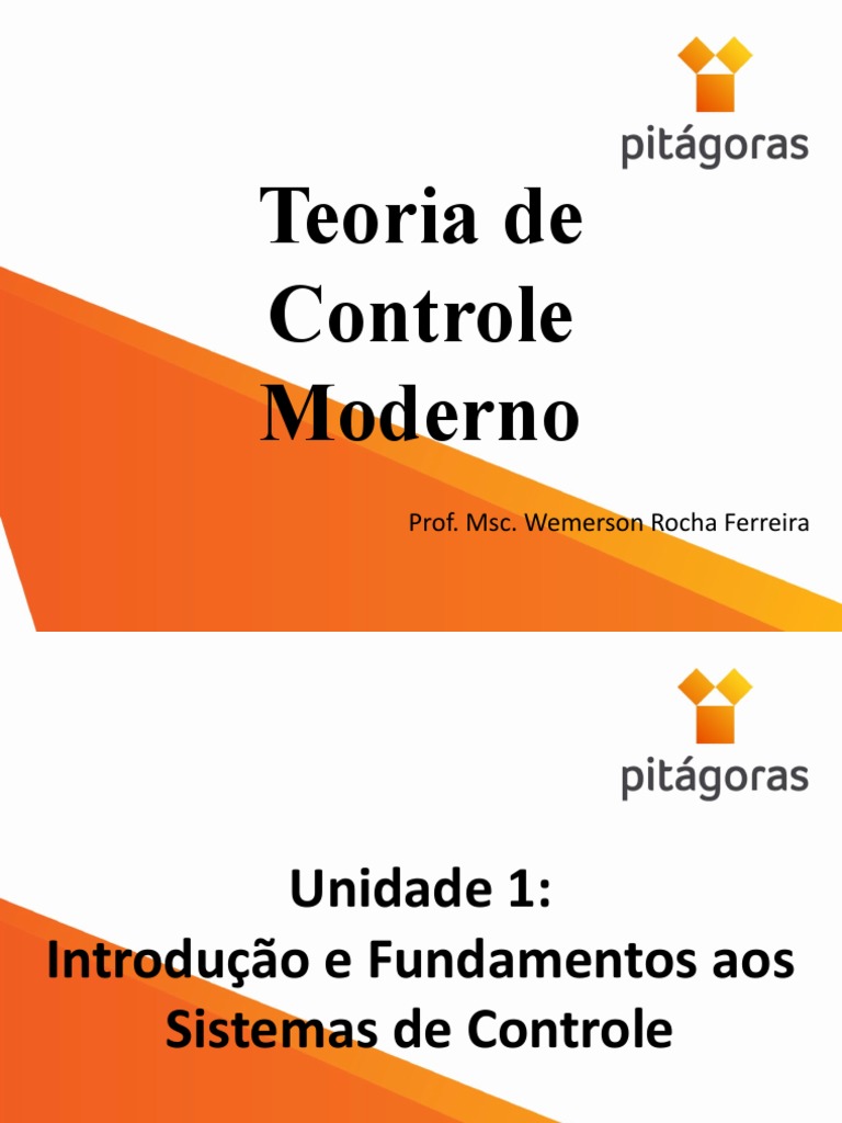 Teoria de Controle Moderno - Aula 1 | PDF | Comentários | Sistema de ...