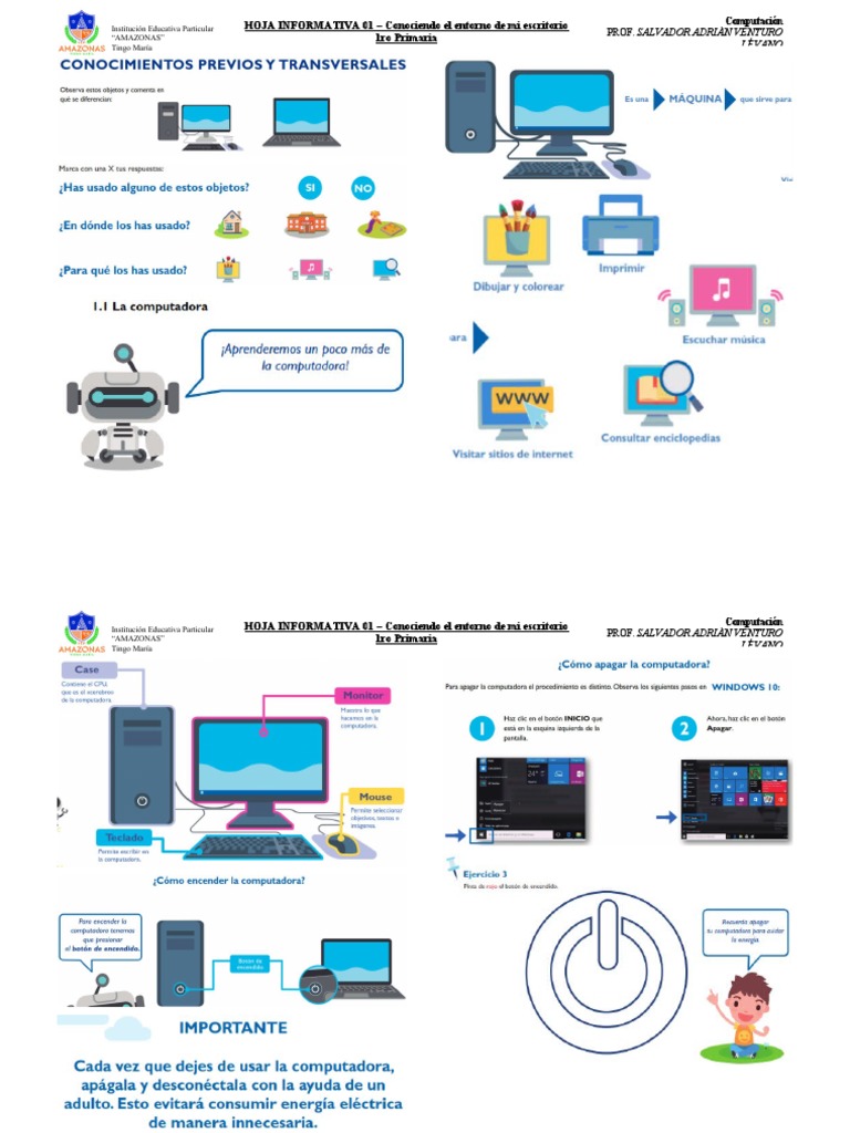 1ro Lectura Informativa - 1 Primer Grado Primaria | PDF