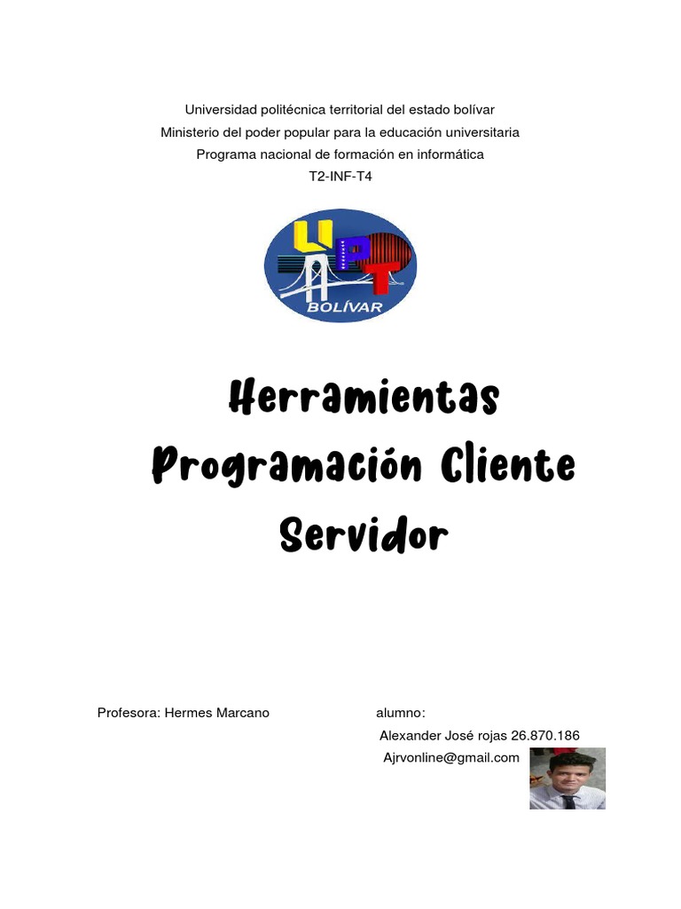 Herramientas Programacion Cliente Servidor | PDF | Servidor web | Internet y web