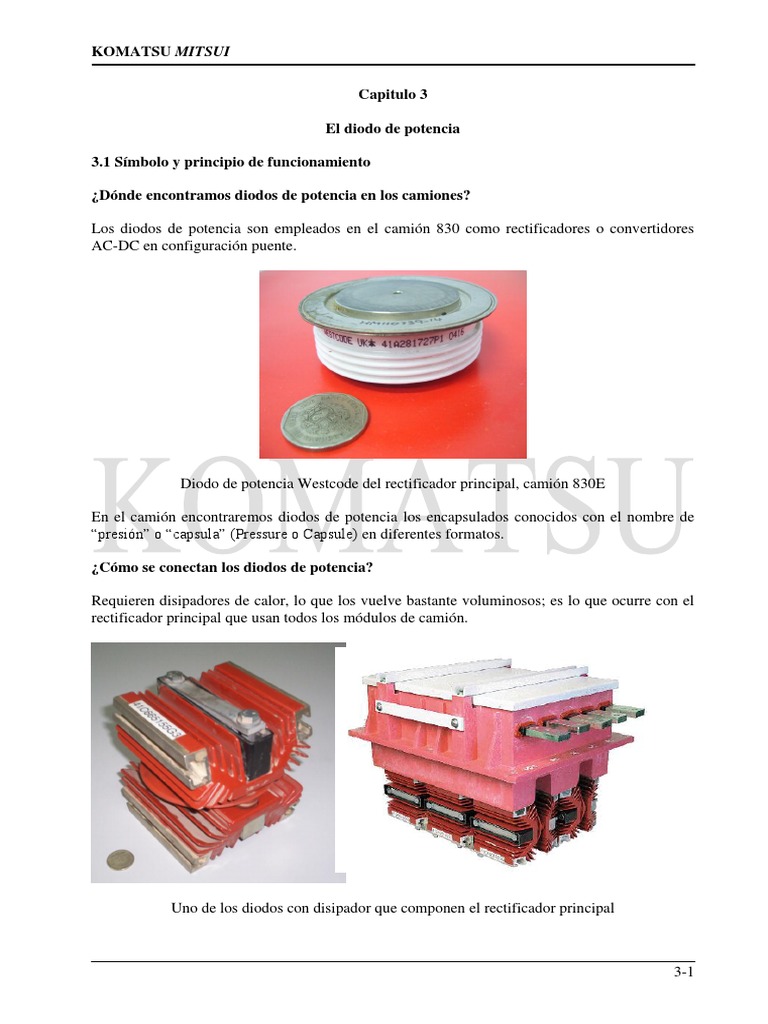 Cap. 3 El Diodo de Potencia | PDF | Diodo | Rectificador