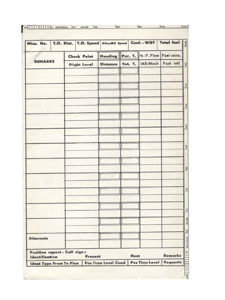 Nav Planning Data Sheet | PDF