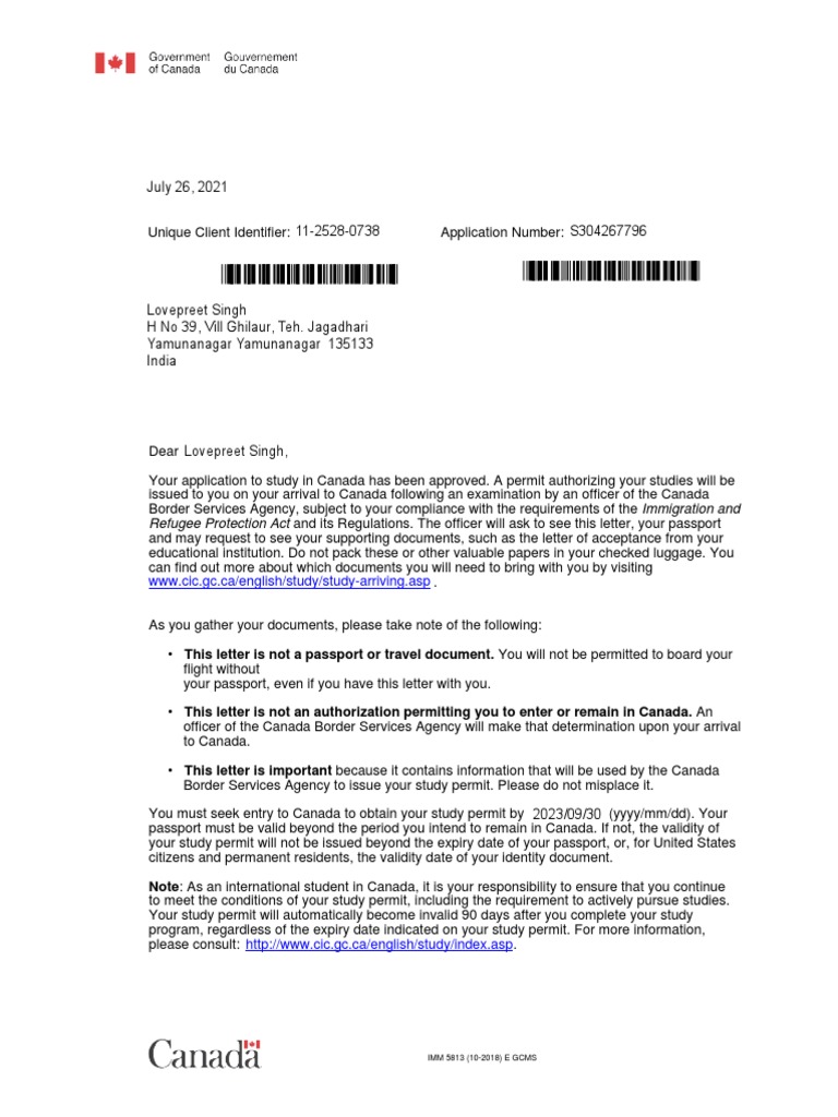 Refugee Protection Act and Its Regulations. The Officer Will Ask To See ...